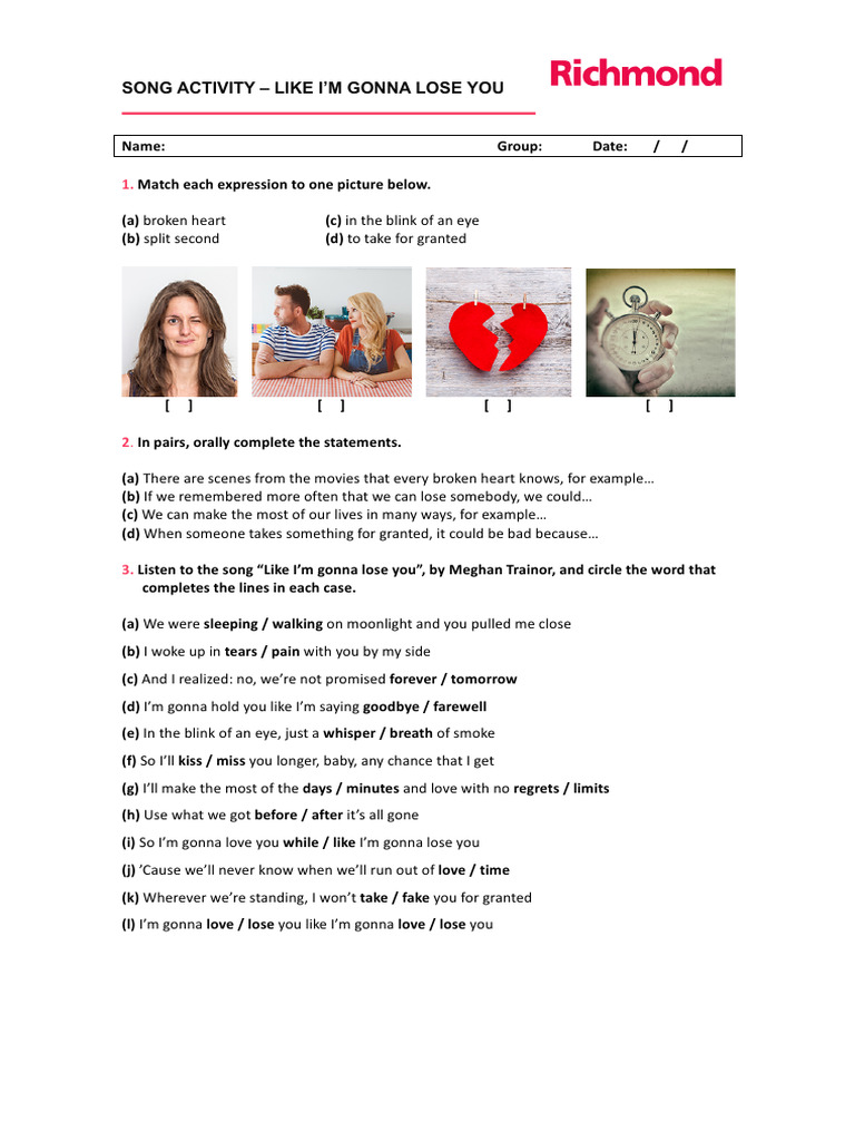 SONG EF2 LikeImGonnaLoseYou - Final | PDF