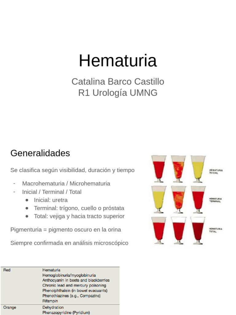 Hematuria | PDF | Medicina CLINICA | Especialidades Medicas