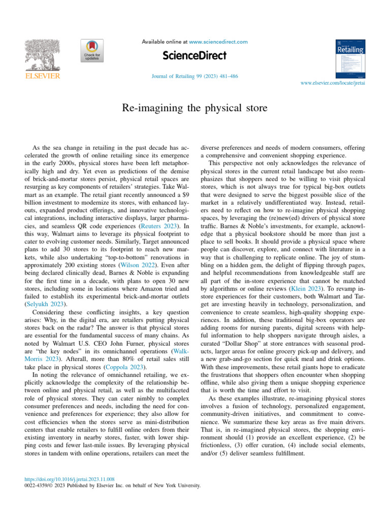 Reimagining Physical Retail Spaces | PDF | Retail | Brand