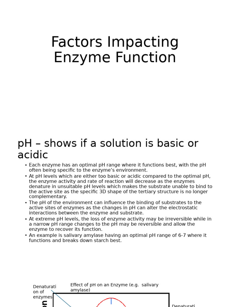 Factors Affecting Enzyme Activity | PDF | Enzyme | Enzyme Inhibitor