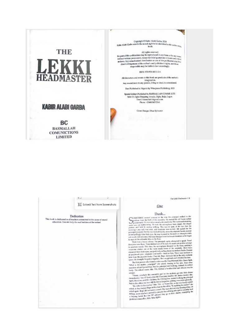 The Lekki Headmaster | PDF