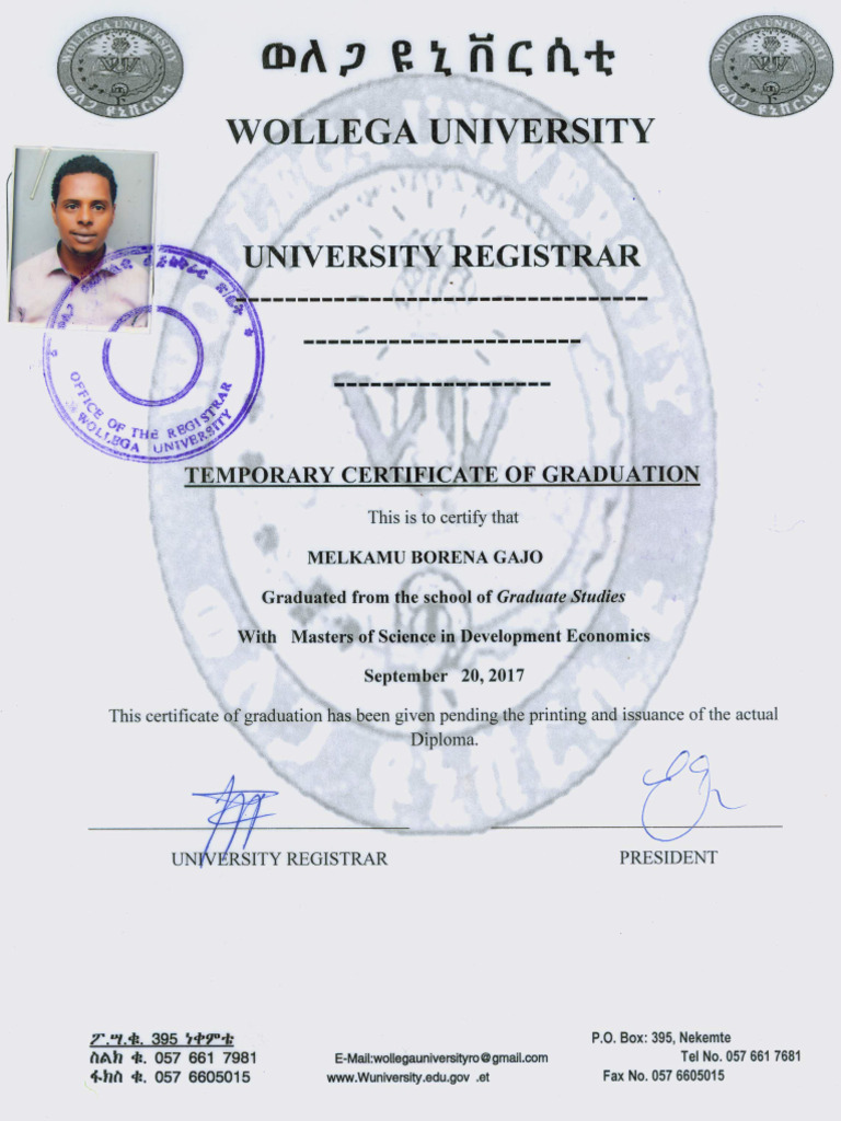 7 MSC - TEMPORARY Certificate | PDF