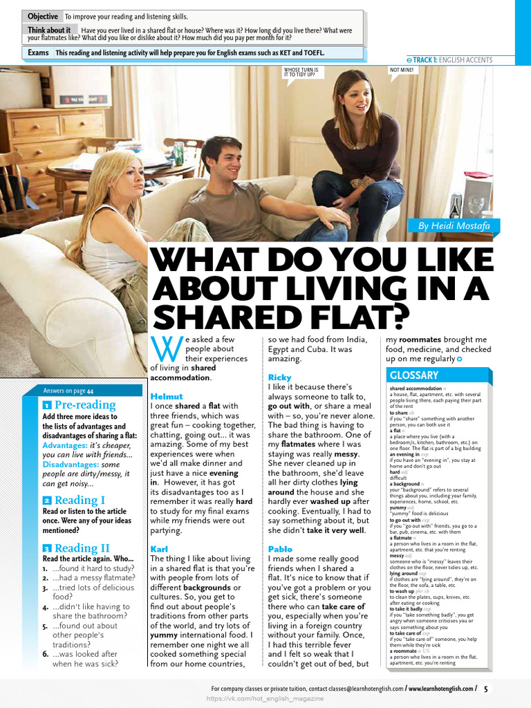 shared flats | PDF | Roommate