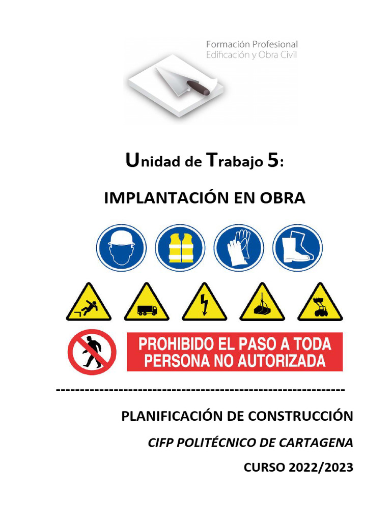 Ut05_implantación en Obra | PDF | Residuos | Hormigón
