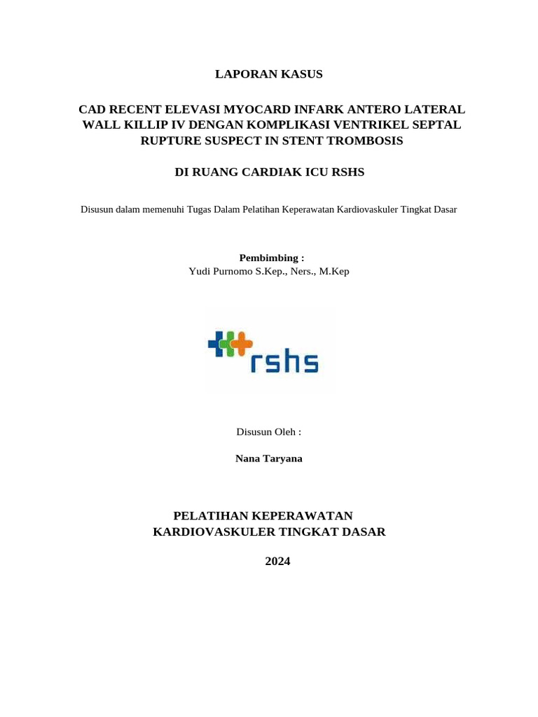 Laporan Kasus Nana Taryana Ruang Cicu | PDF