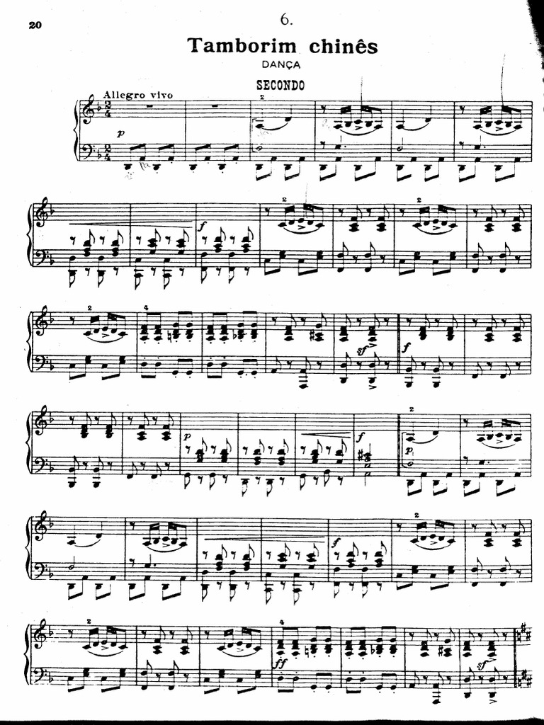 Piano À 4 Mãos - Tamborim Chinês | PDF