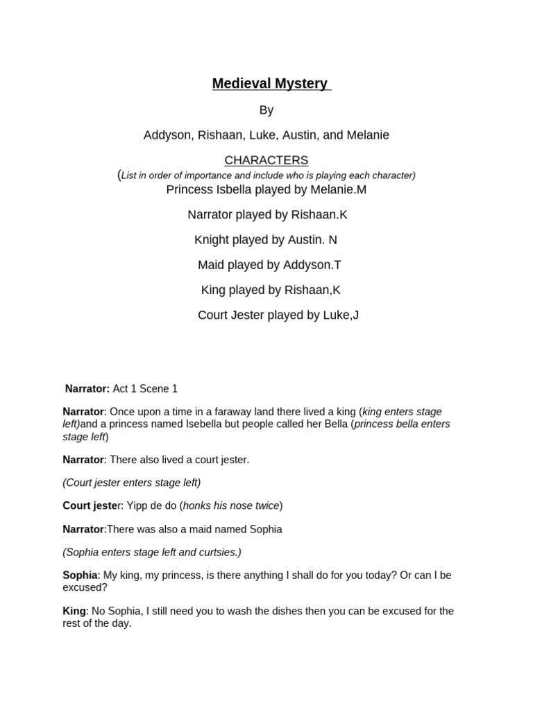 Medieval Mystery | PDF