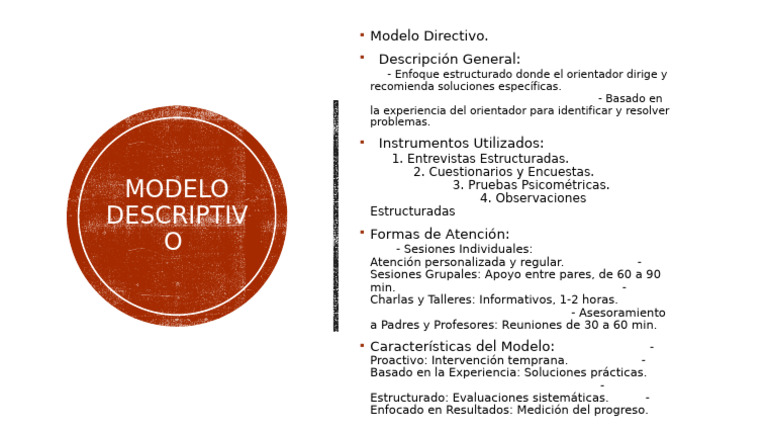 Modelo Descriptivo | PDF