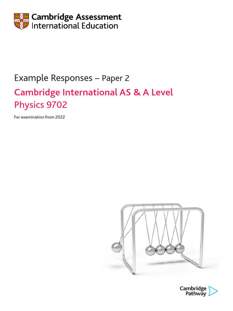 9702 Example Responses Paper 2 (For Examination From 2022) | PDF ...