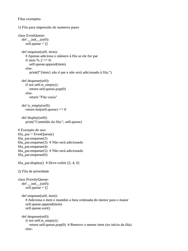 Lista Ed Exemplos | PDF