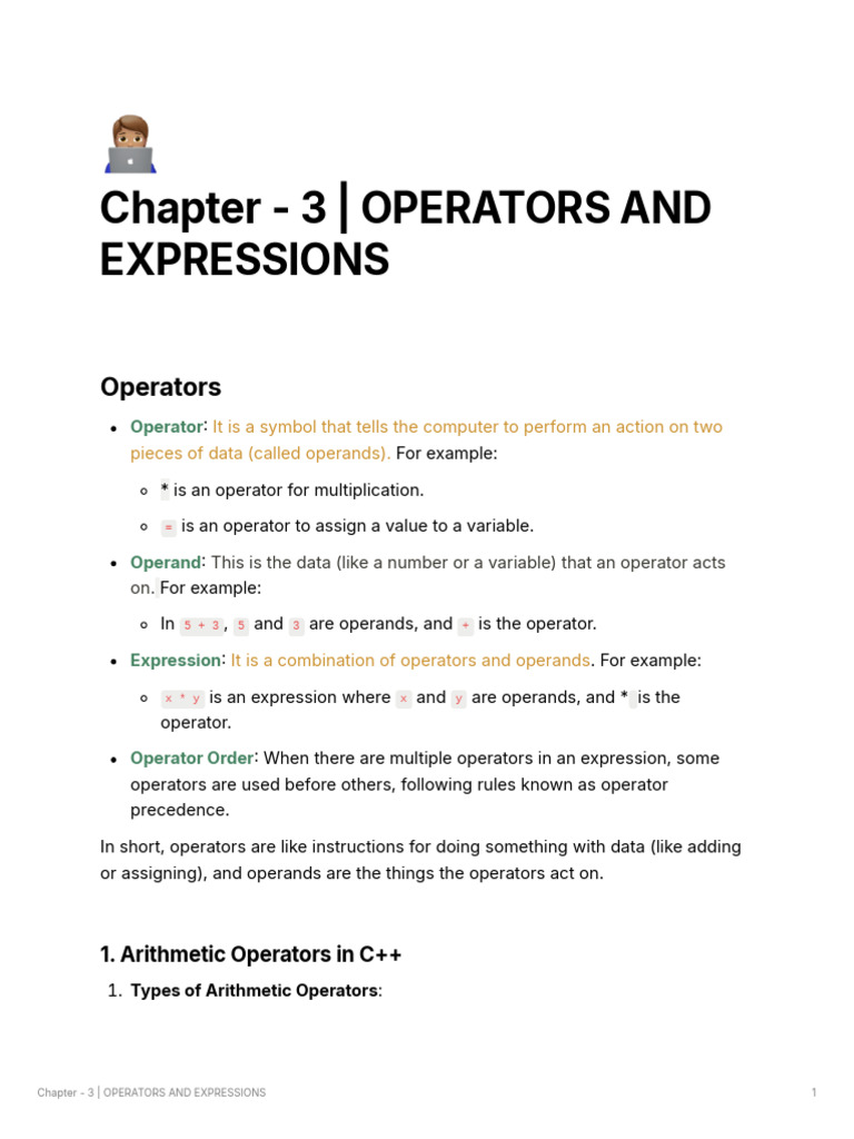 Chapter - 3 Cp1 (Notion) | PDF | Integer (Computer Science) | Boolean Data Type