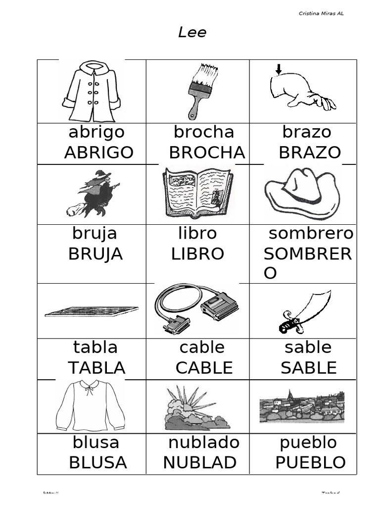 Fichas y Actividades para Trabajar Todas Las Sílabas Trabadas | PDF ...