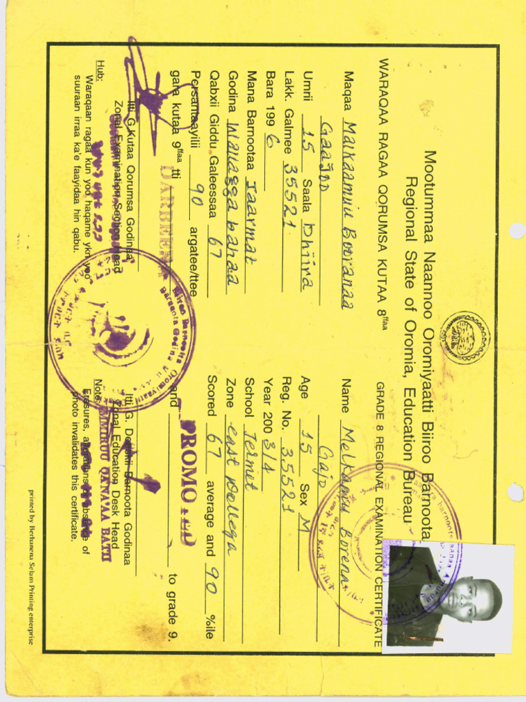 2 GRADE 8 Ministry Certificate | PDF