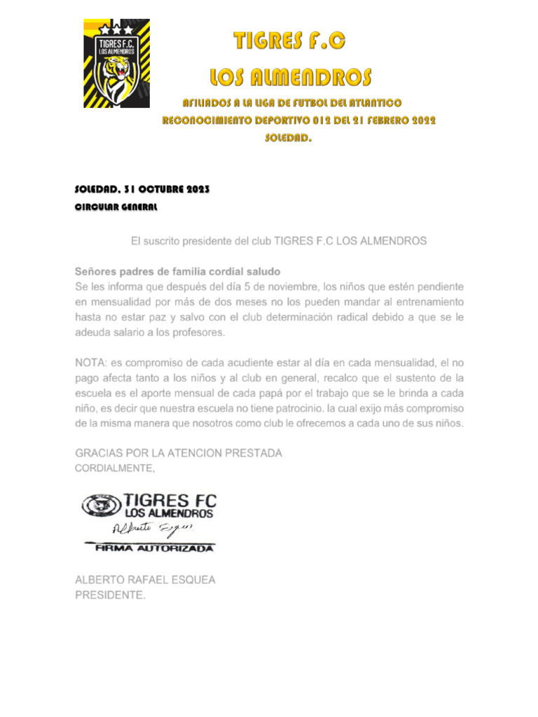 CIRCULAR GENERAL | PDF