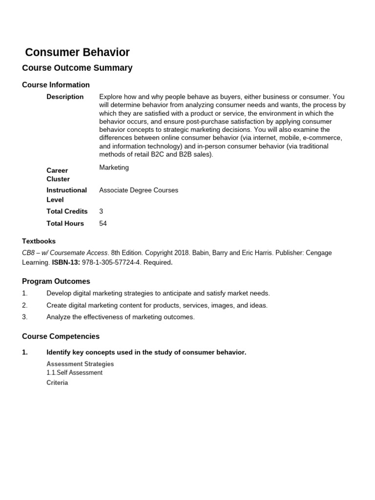 CONSUMER BEHAVIOR | PDF | Behavior | Marketing