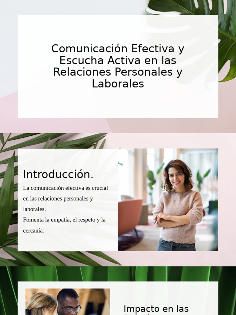 CLASE 2 - Comunicación Efectiva y Escucha Activa en Las Relaciones ...