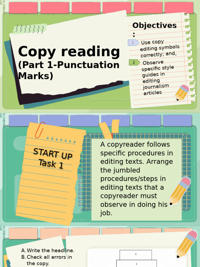 2 Copy Reading - Punctuations | PDF | Copy Editing | Written Communication