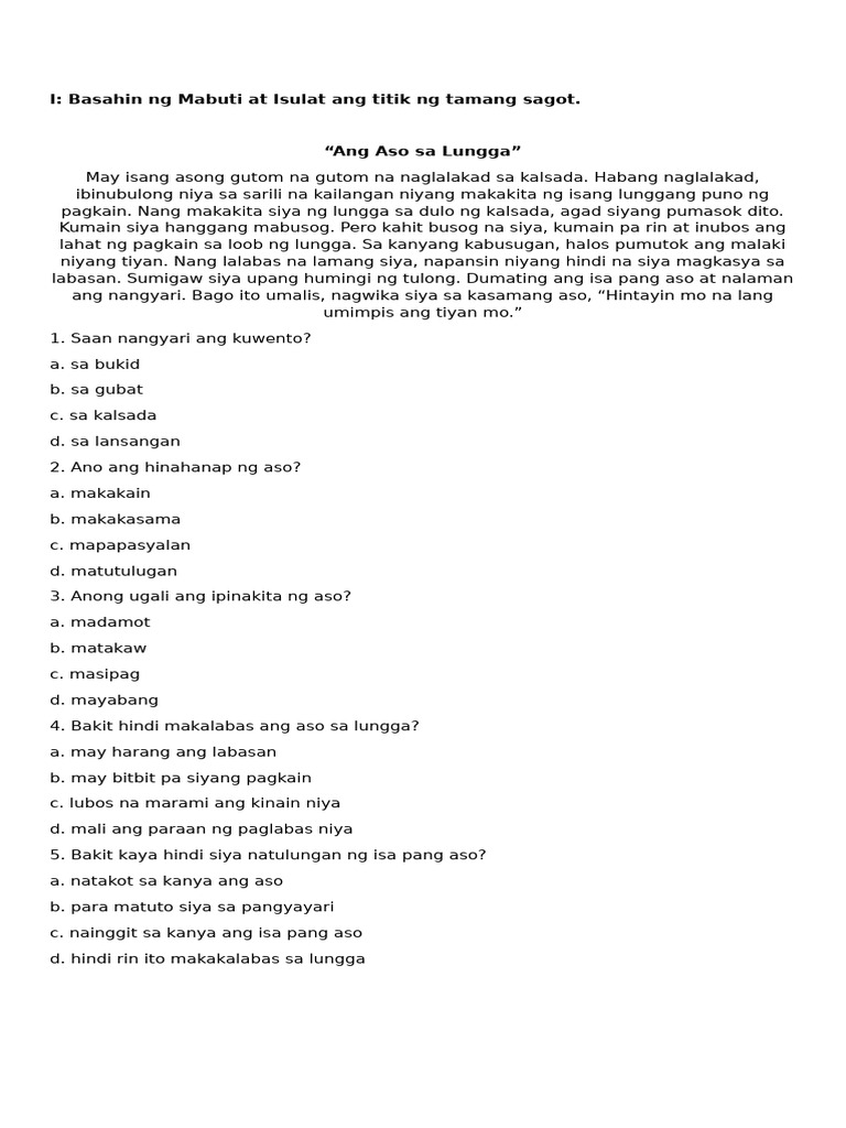 Grade 4 - Filipino | PDF