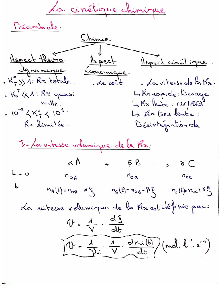 1 - Cinetique Chimique | PDF