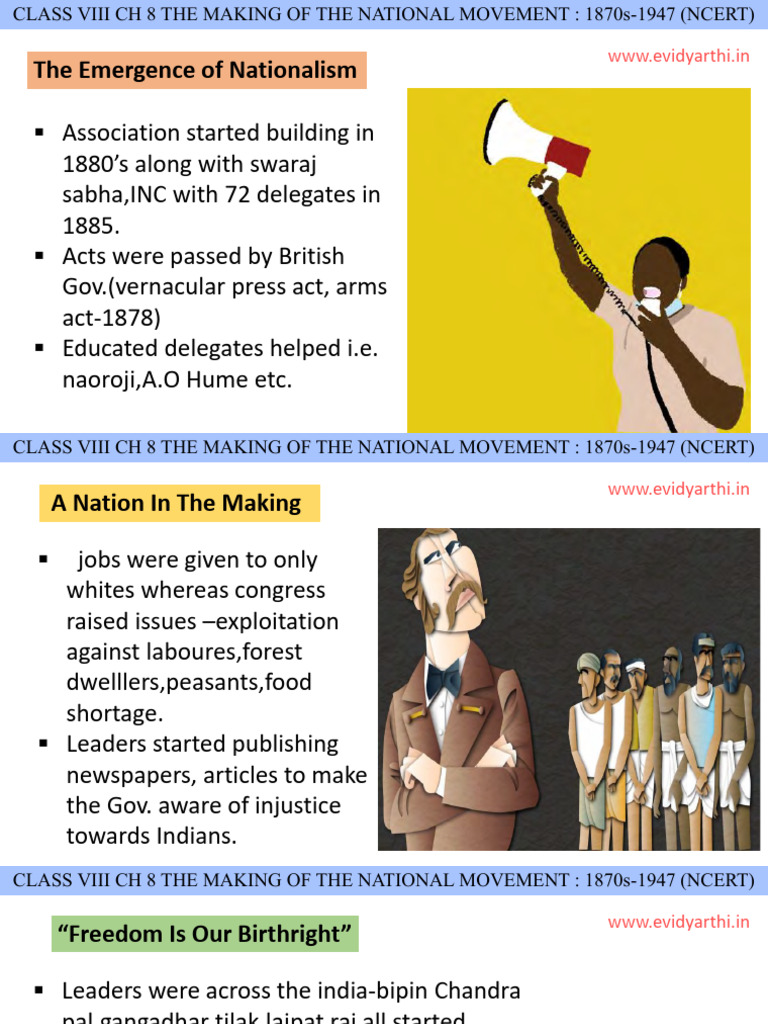 Notes Class 8 History Chapter 8 | PDF | Mahatma Gandhi | British Raj