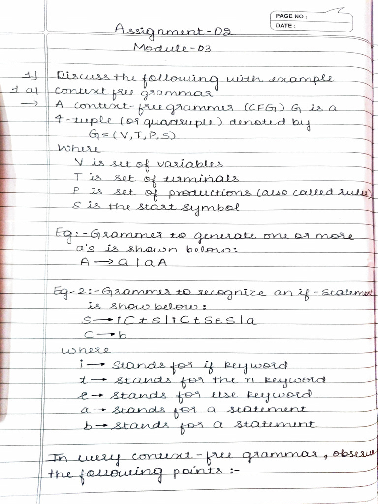 TOC, Assignment - 2, Module - 3 Written | PDF