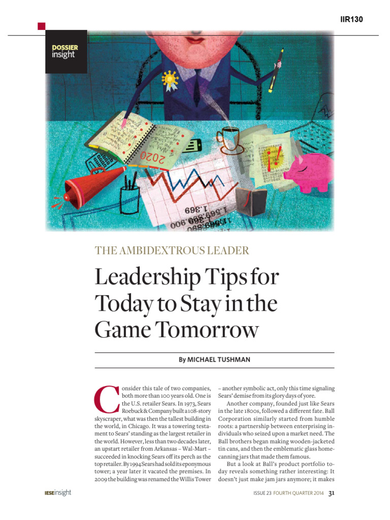 The Ambidextrous Leader - Tushman (IIR) | PDF | Innovation | Sears