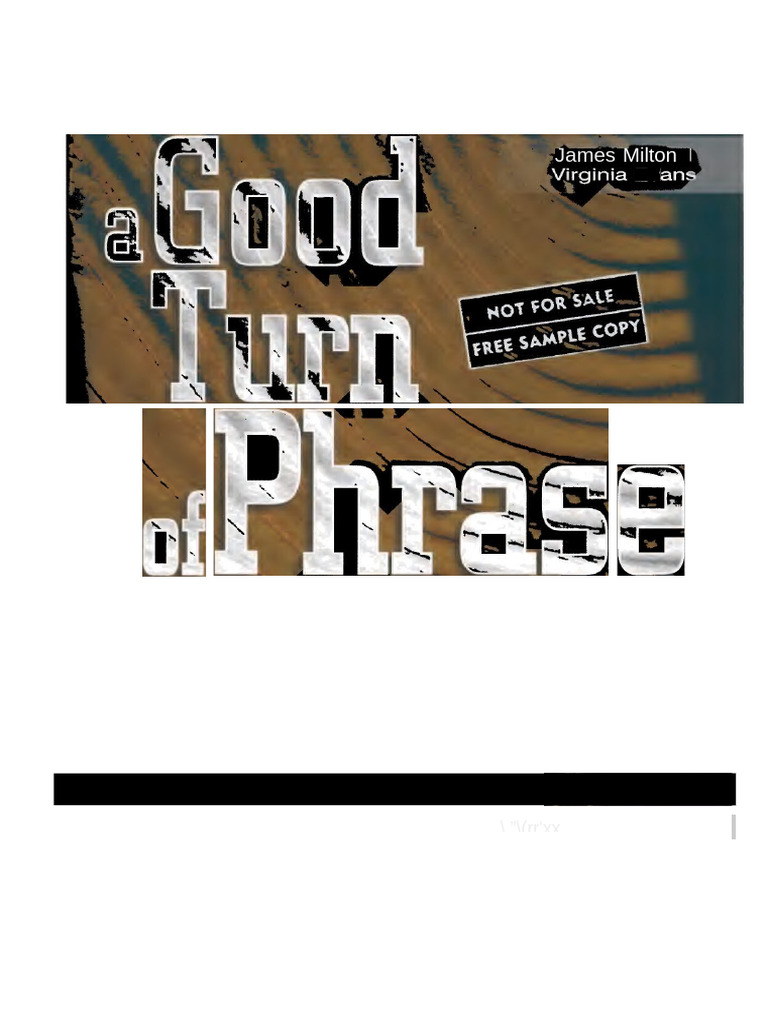 A Good Turn of Phrase Advance Idiom Practice | PDF