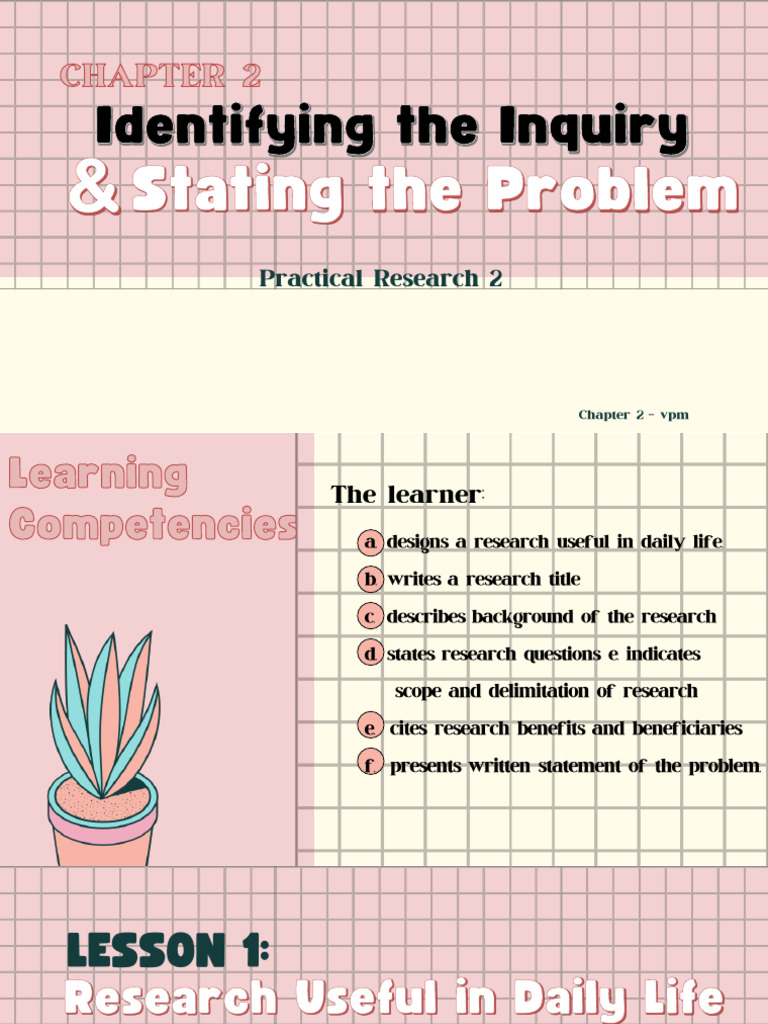 Chapter 2 - Lesson 1-2 Research Topic and Title | PDF | Cognition ...