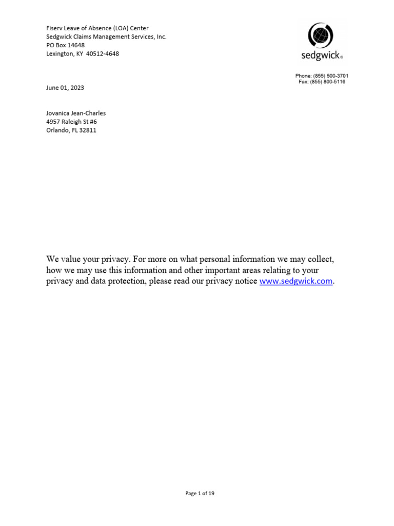 6346 - FSRV - DL STD Initial Packet Letter-Med | PDF | Family And ...