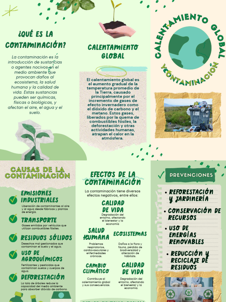 Tríptico Informativo Del Día Del Reciclaje Ilustrado Verde | PDF ...