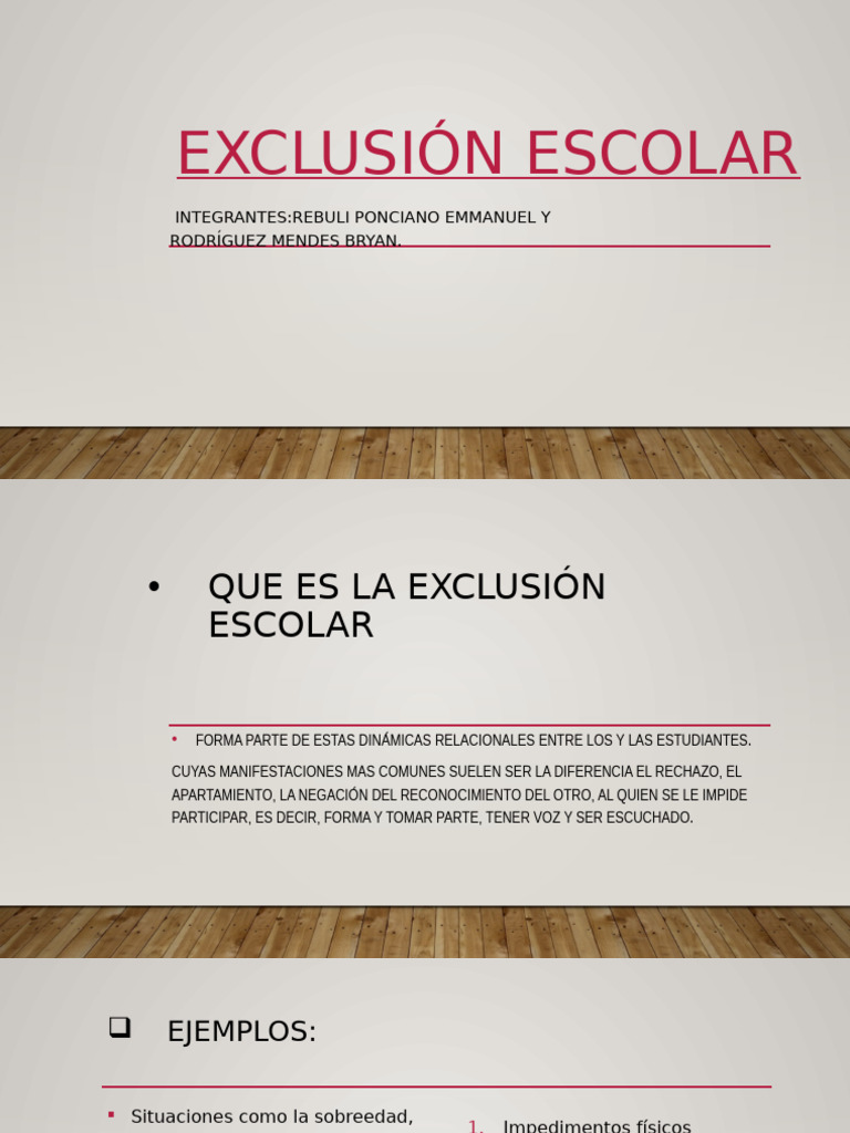 Exclusión escolar | PDF