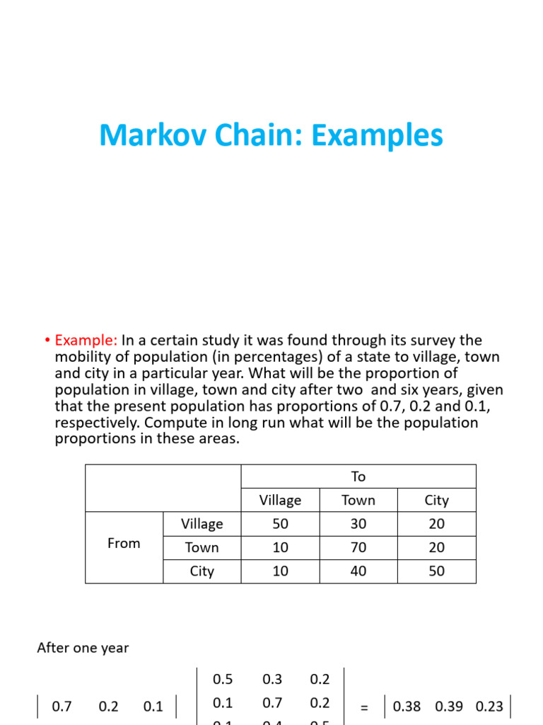 SP 5 MC Examples | PDF | Intensive Care Unit | Markov Chain