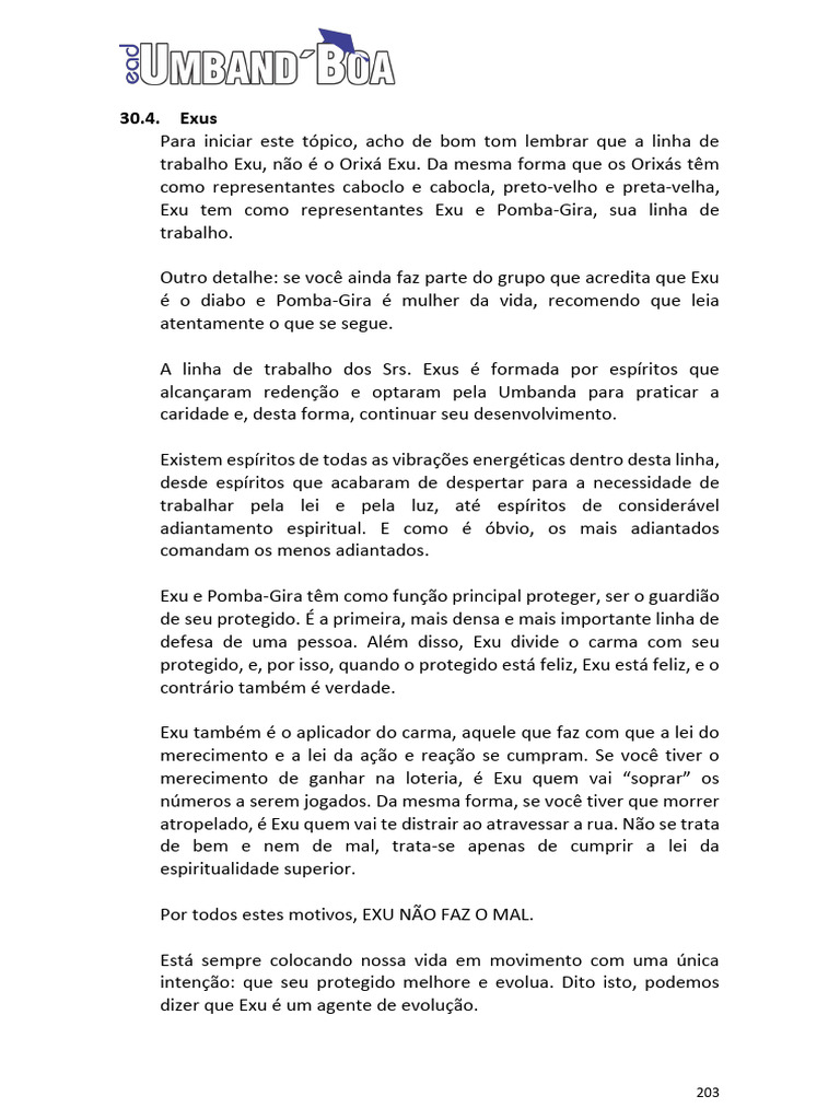 Apostila 32 - Linhas de Trabalho_ Exus | PDF