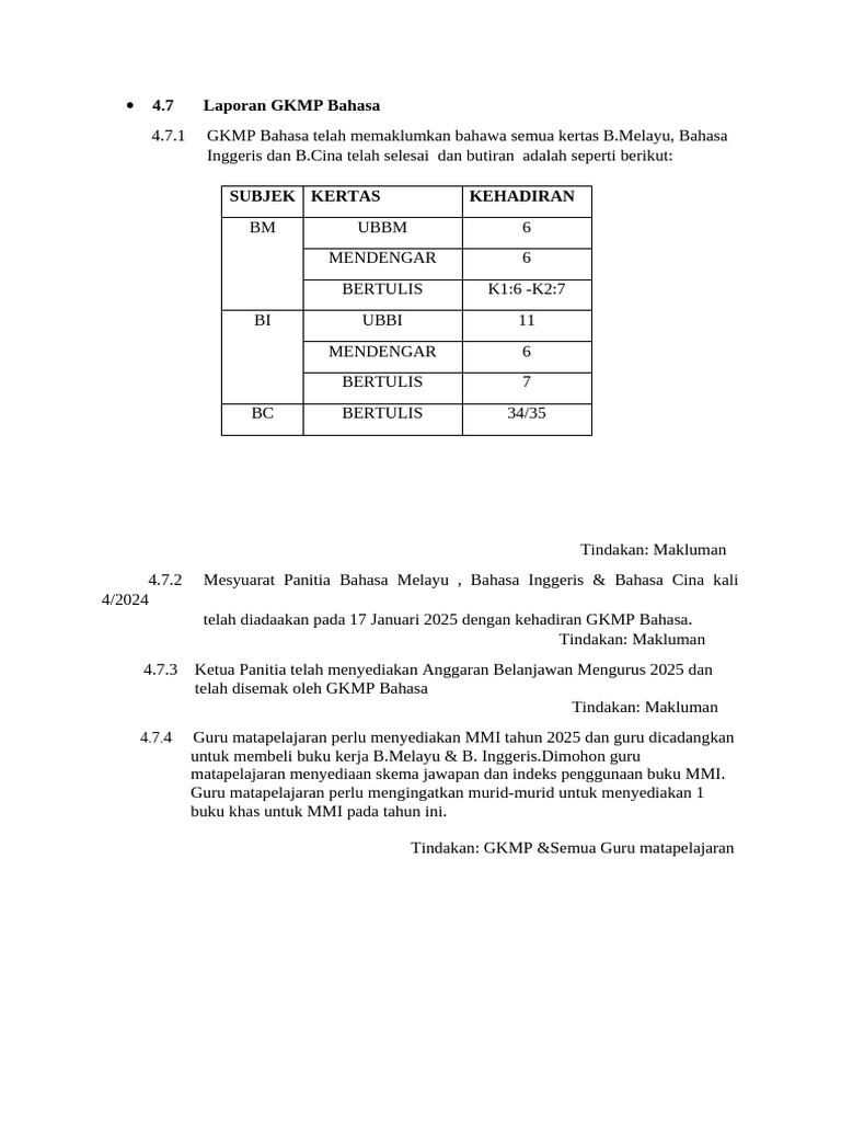 Laporan GKMP Bahasa - MESY - 9 | PDF