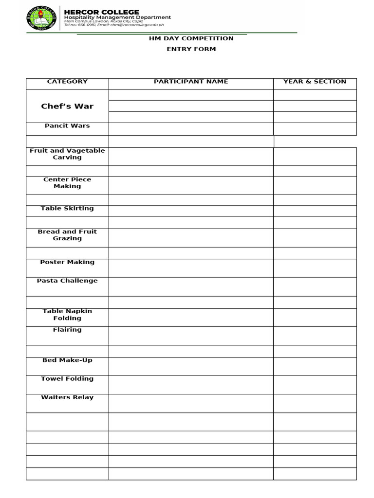 ENTRY FORM | PDF