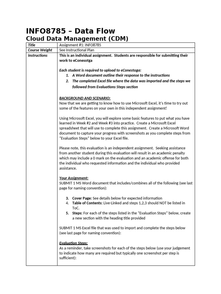 Assignment 1 Instructions Pdf Microsoft Excel Microsoft Word 2240