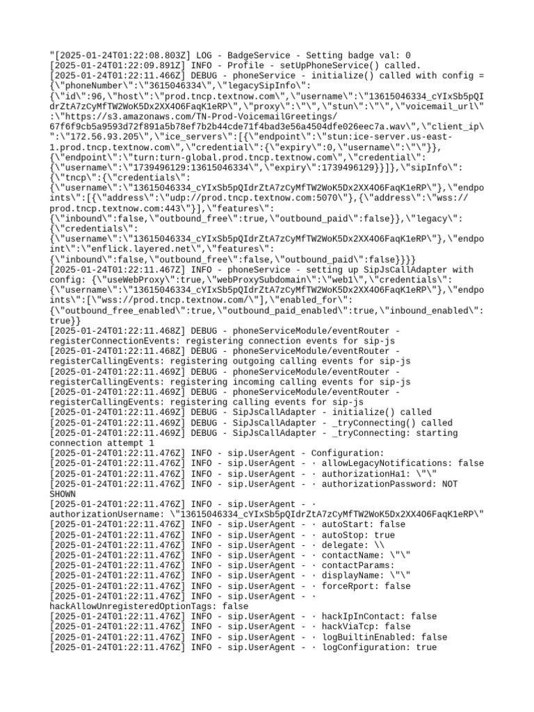 SIP.js Call Adapter Initialization Log | PDF | Session Initiation Protocol | Internet Architecture