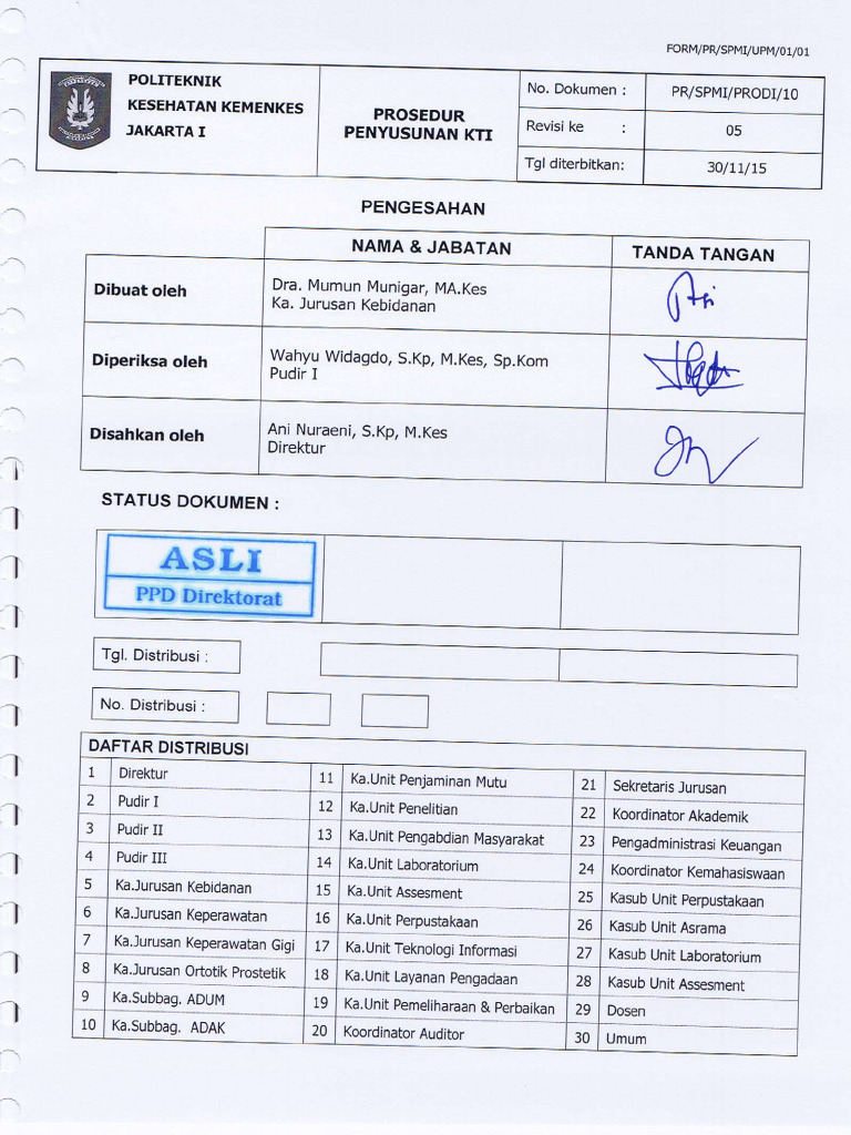 Prosedur Penyusunan KTI | PDF