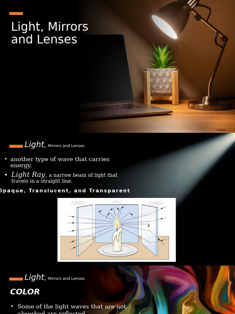 Lesson 5 Light, Mirrors and Lenses | PDF | Mirror | Reflection (Physics)