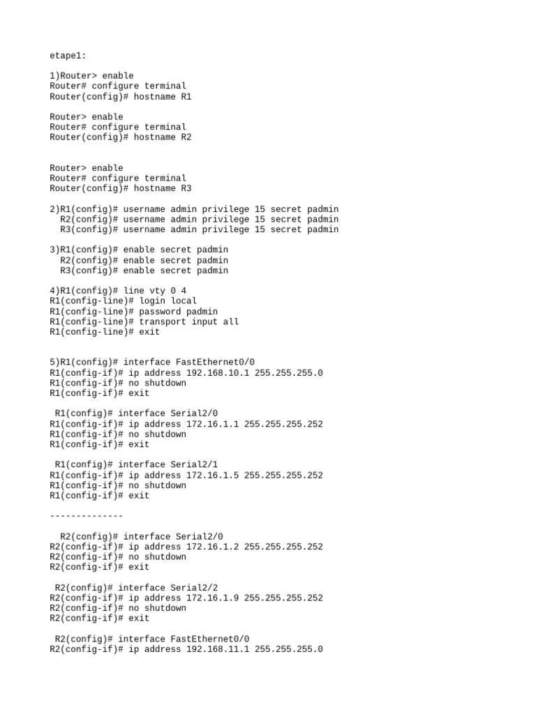TP4 - commandes | PDF | Router (Computing) | Wide Area Network