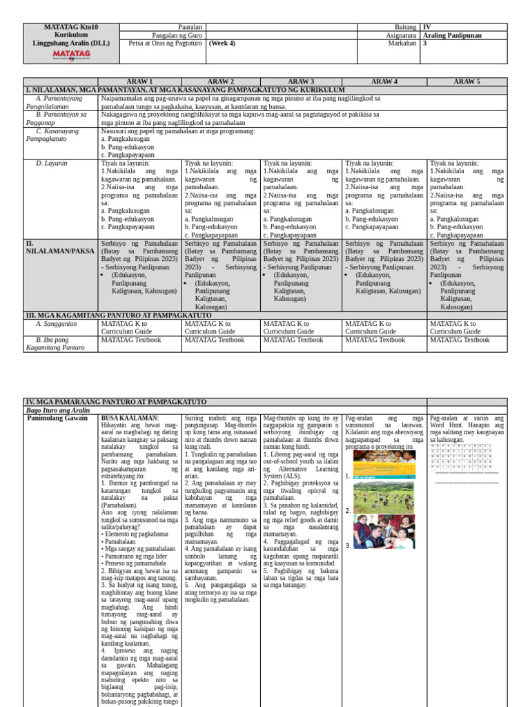 Q3-Ap 4 Week 4-DLL | PDF