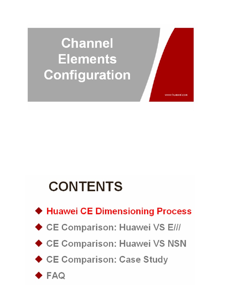 Channel Element Configuration | PDF