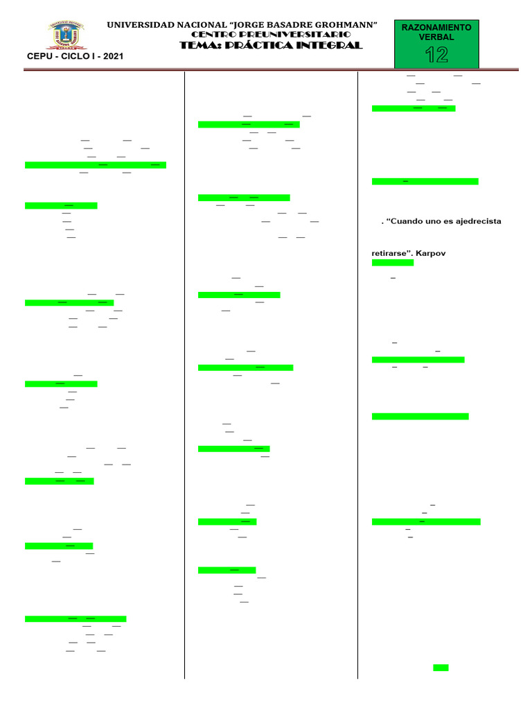 Práct. 12 - Raz. Verbal | PDF | Control de la natalidad | Píldora anticonceptiva oral combinada