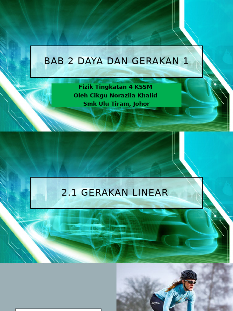 Fizik t4 KSSM Bab 2 Daya Dan Gerakan I | PDF