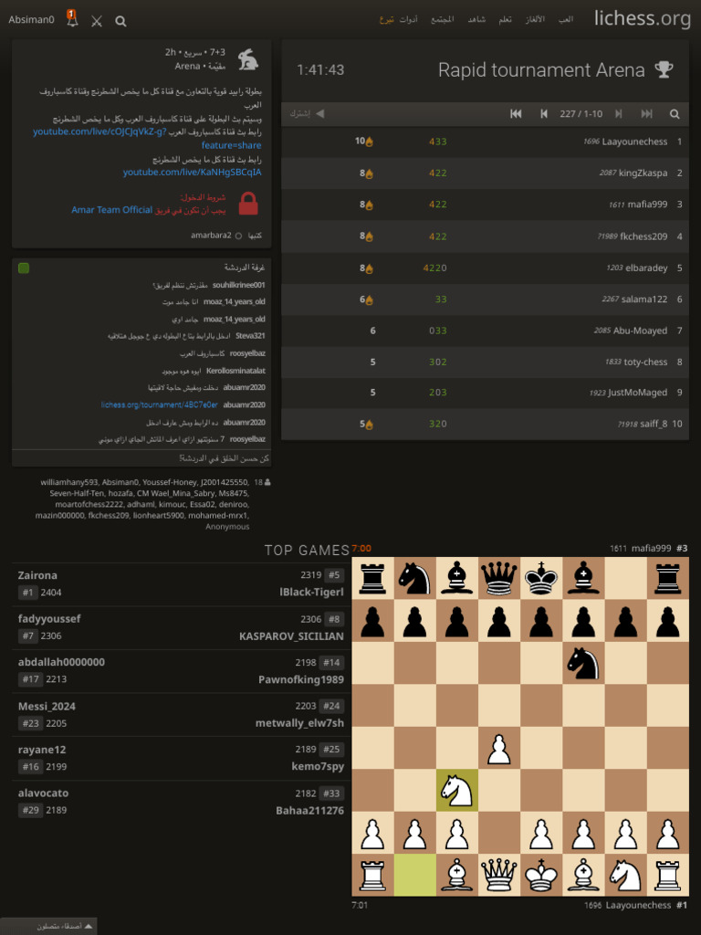 Rapid Tournament Arena #4BC7e0er | PDF