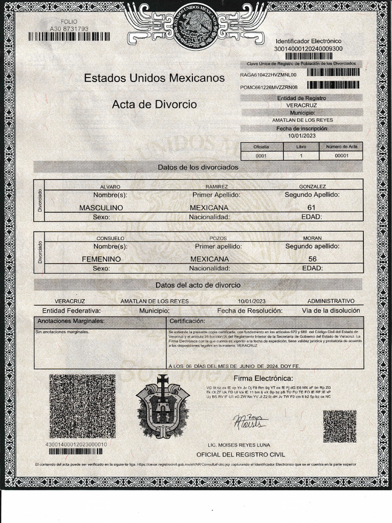acta divorcio | PDF