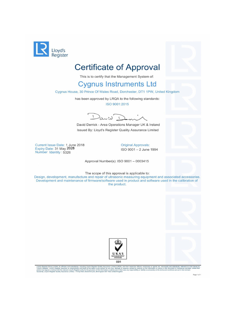 CERTIFICADO DE CALIBRACION DE MEDIDOR DE ESPESORES CYGNUS 2022 | PDF