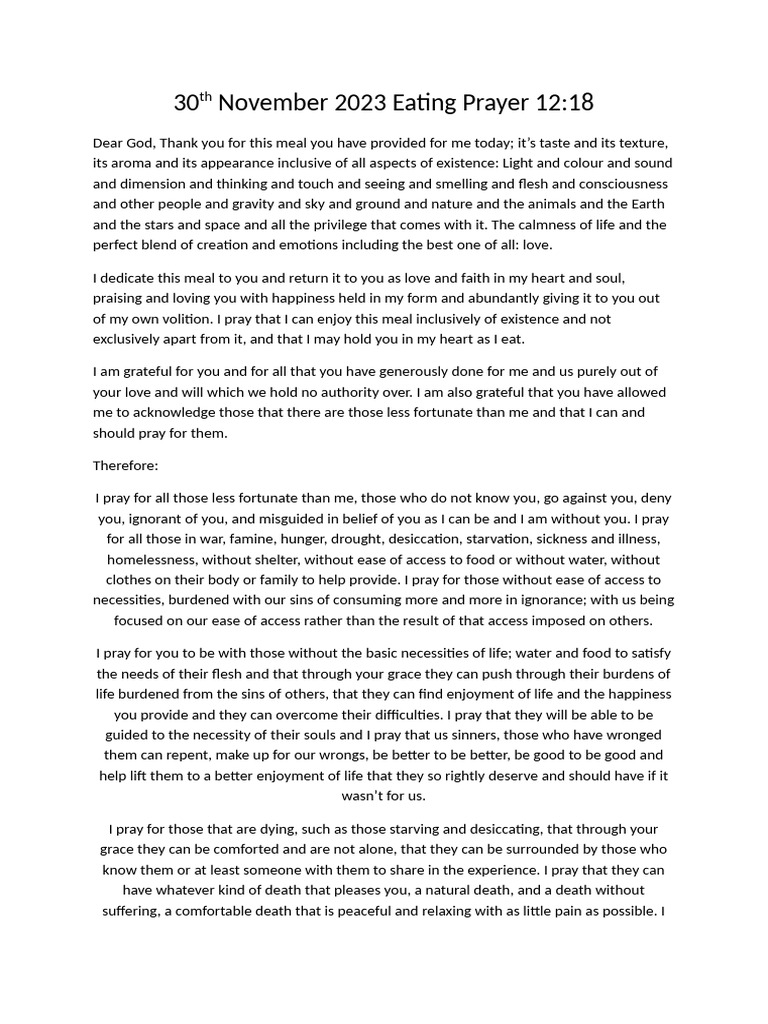 eating prayers 2 | PDF | Prayer | Jesus