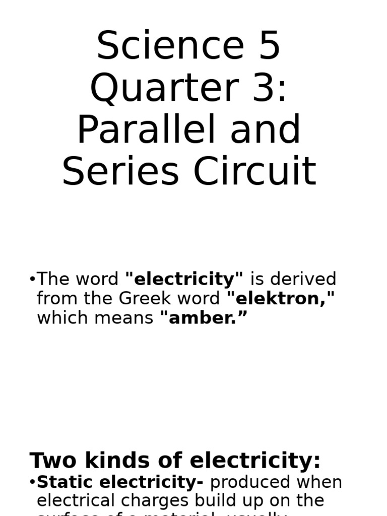 Science 5-Parallel and Series | PDF