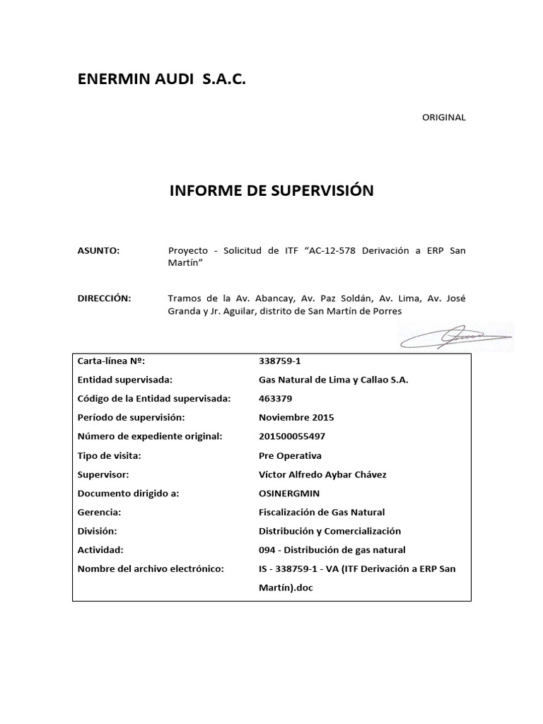 IS - 338759-1 - VA - ITF Derivación A ERP San Martín | PDF | Soldadura ...
